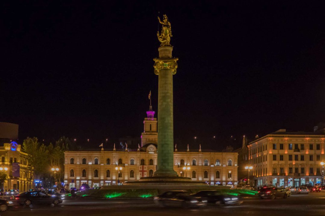 Freedom-Square-at-night-Tbilisi-Georgia-1600x1067 - I May Roam